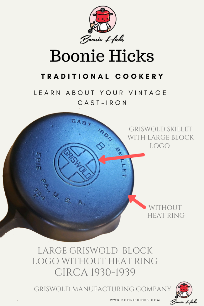 Griswold Cast Iron Skillets Simple Identification Guide.