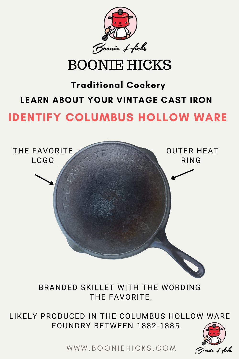 The Favorite, Vintage Cast Iron By The Columbus Hollow Ware Co.
